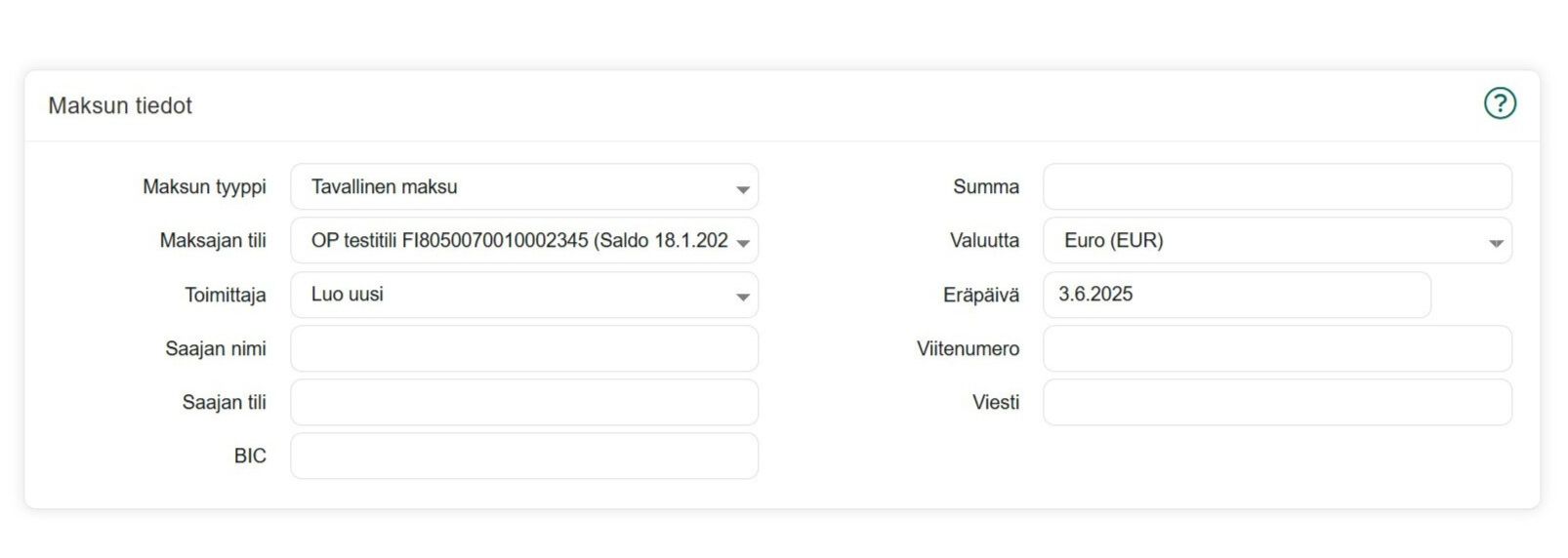Maksuliikenne ja pankki | Fennoa
